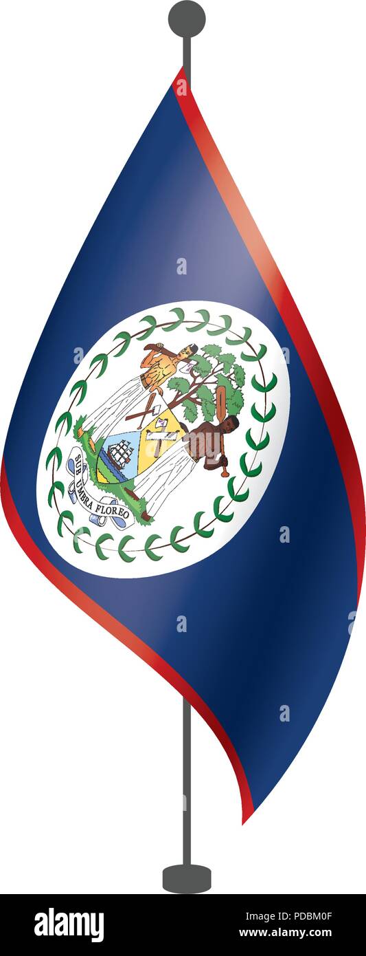 Belize flag, vector illustration on a white background Stock Vector ...