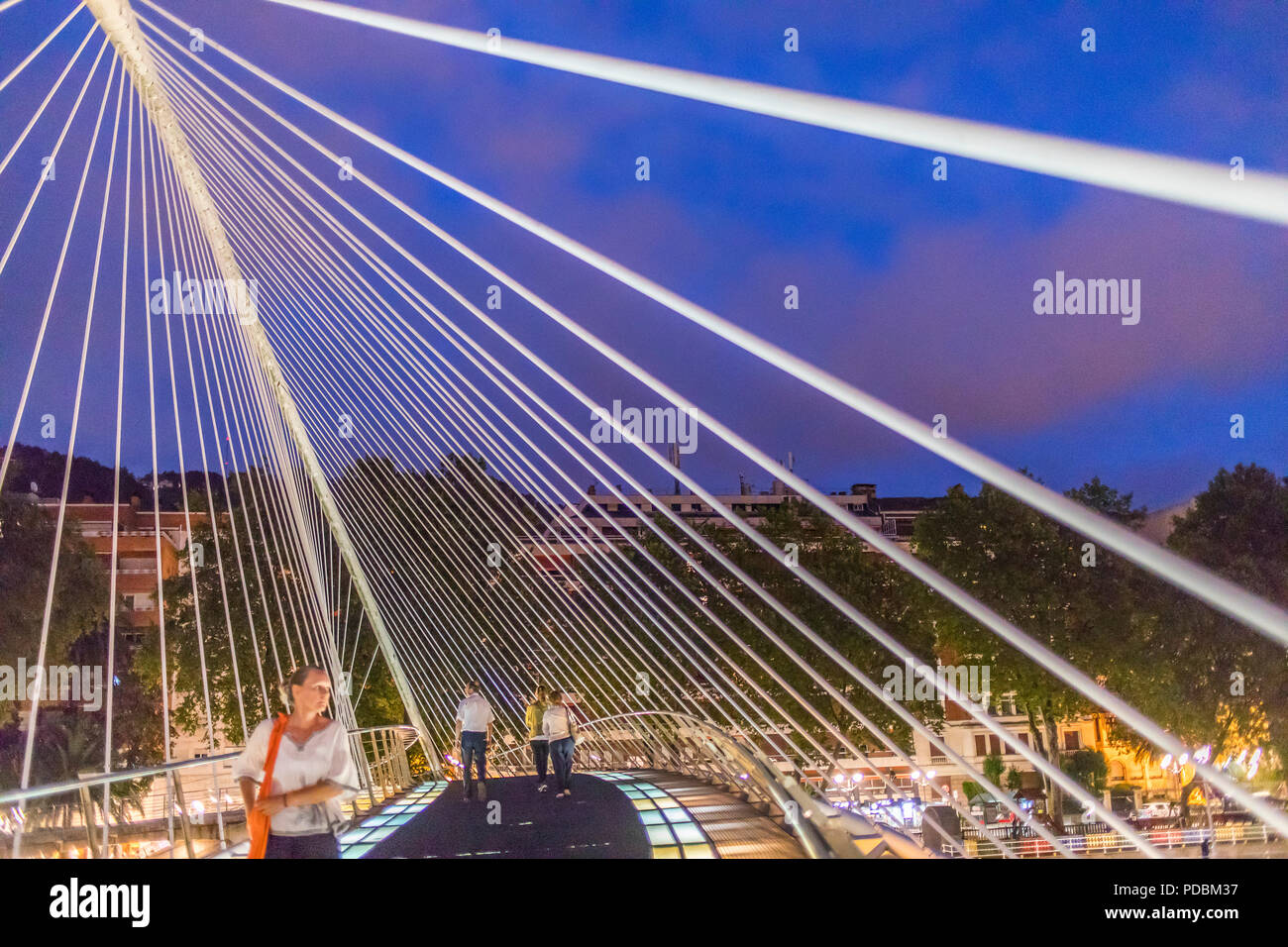 Zubizuri bridge by Santiago Calatrava, Bilbao, Biscay, Basque Country ...