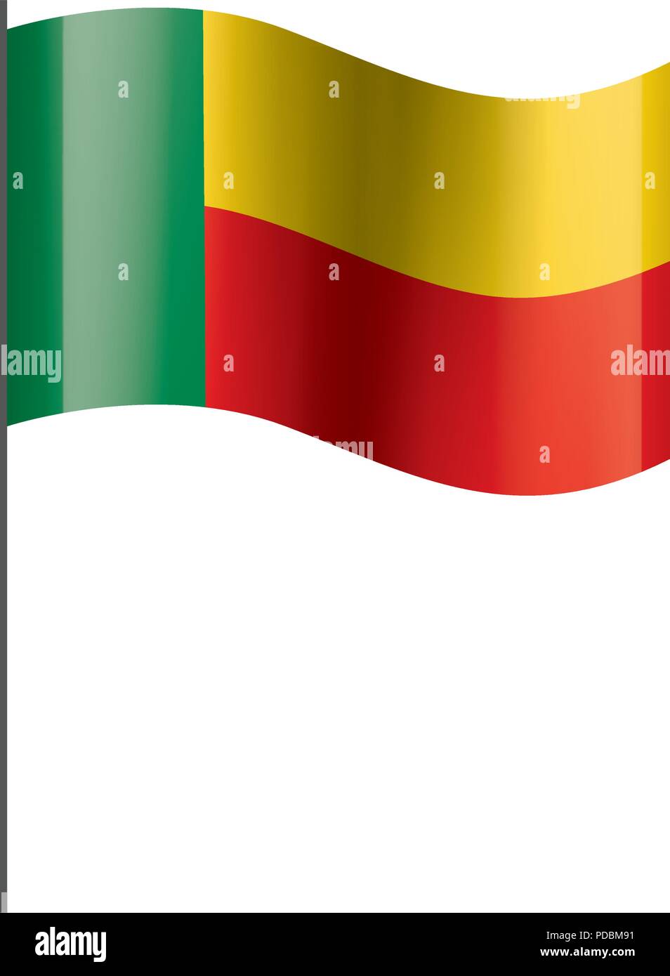 Benin flag, vector illustration on a white background Stock Vector ...