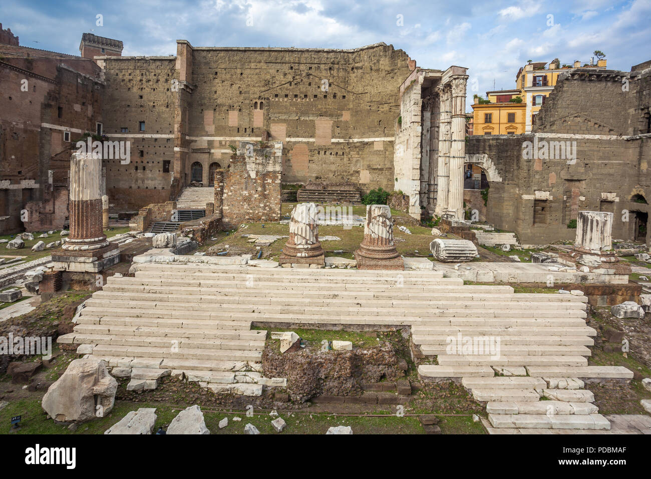 Roman forum. Imperial forum of Emperor Augustus. Rome, Italy Stock ...