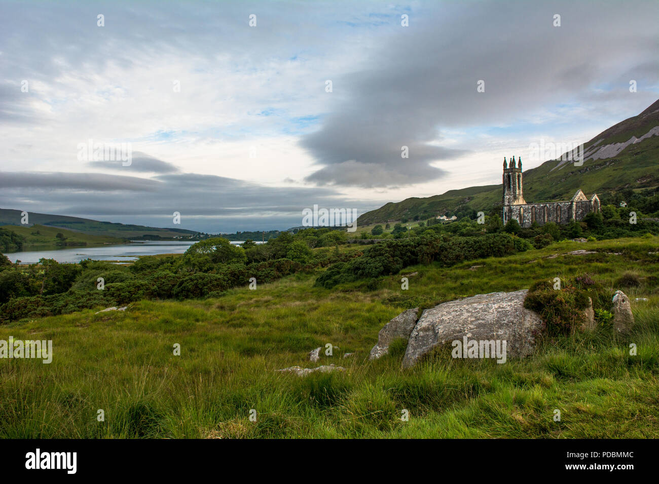Ruined Church Dunlewey Gweedore The Poisoned Glen Donegal Ireland Stock ...