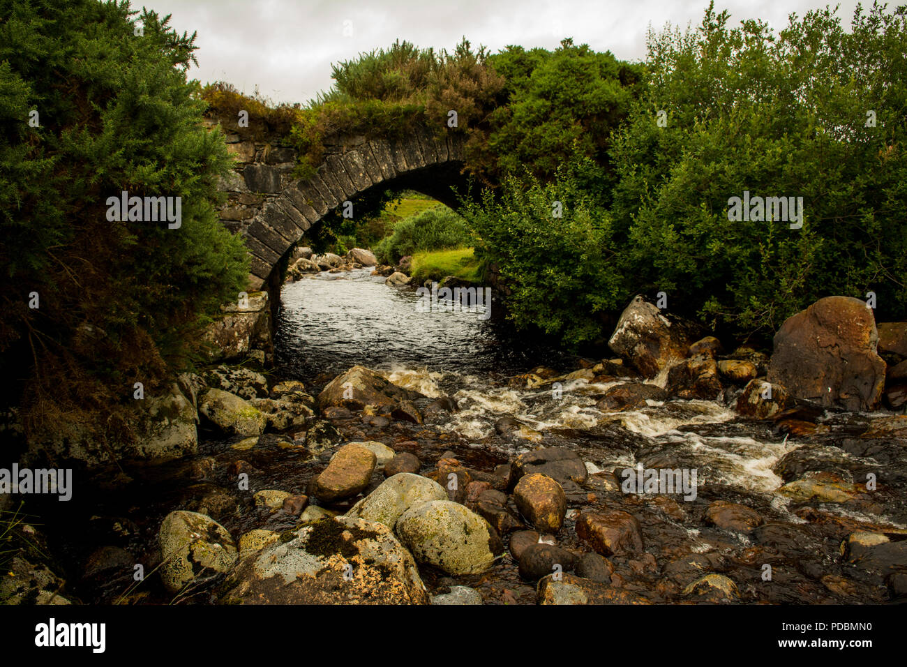 Stone Bridge The Poisoned Glen Dunlewey Gweedore Donegal Ireland Stock ...
