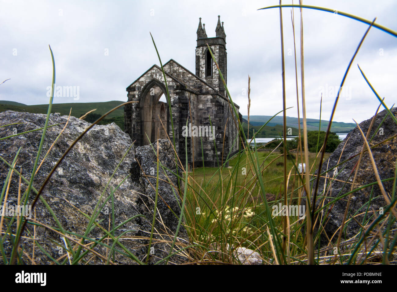Ruined Church Dunlewey Gweedore The Poisoned Glen Donegal Ireland Stock ...