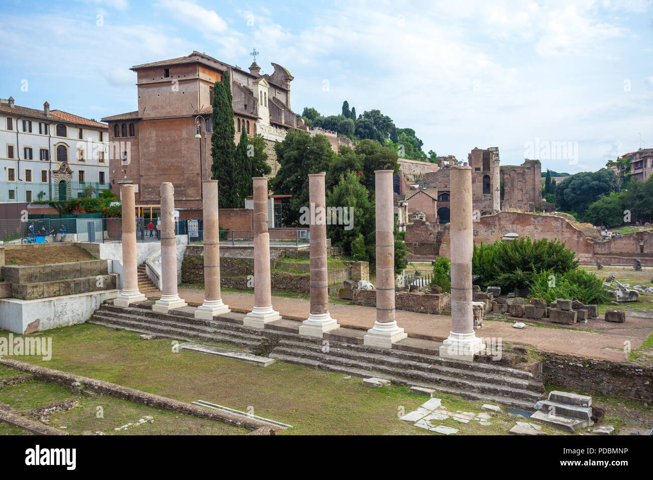 ruins of ancient Rome, remains of ancient architecture, Rome, Italy ...