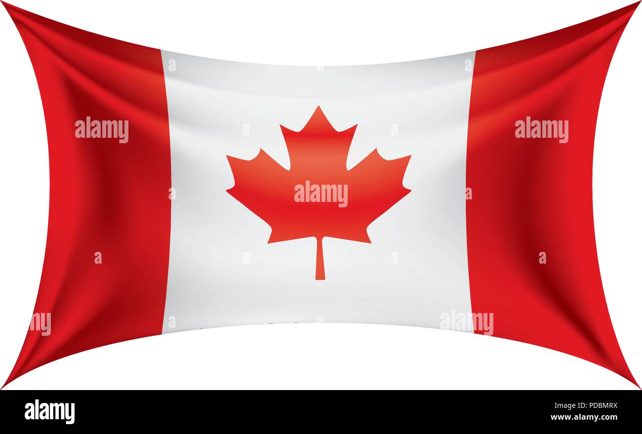 Canada flag, vector illustration on a white background Stock Vector Image & Art - Alamy