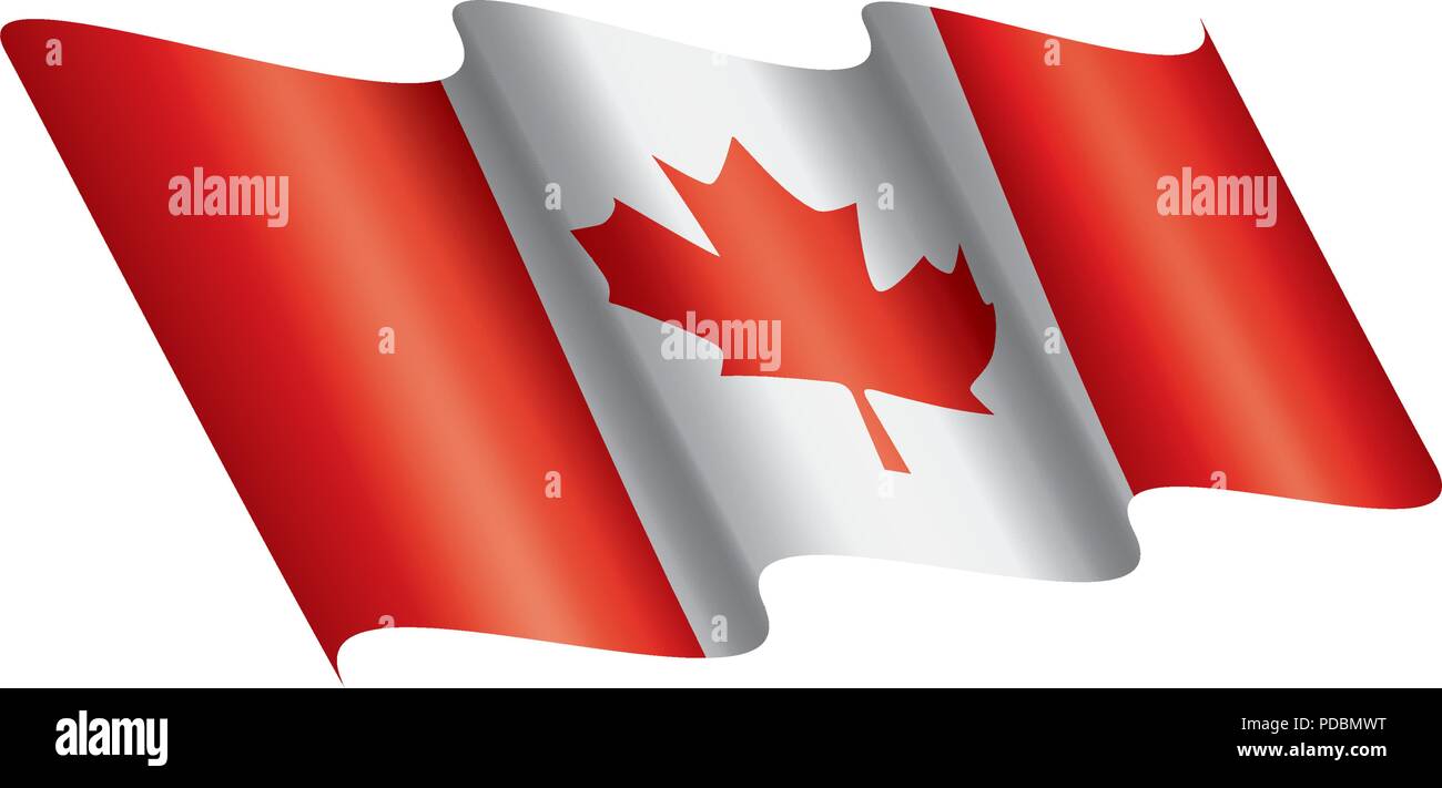 Canada flag, vector illustration on a white background Stock Vector Image & Art - Alamy