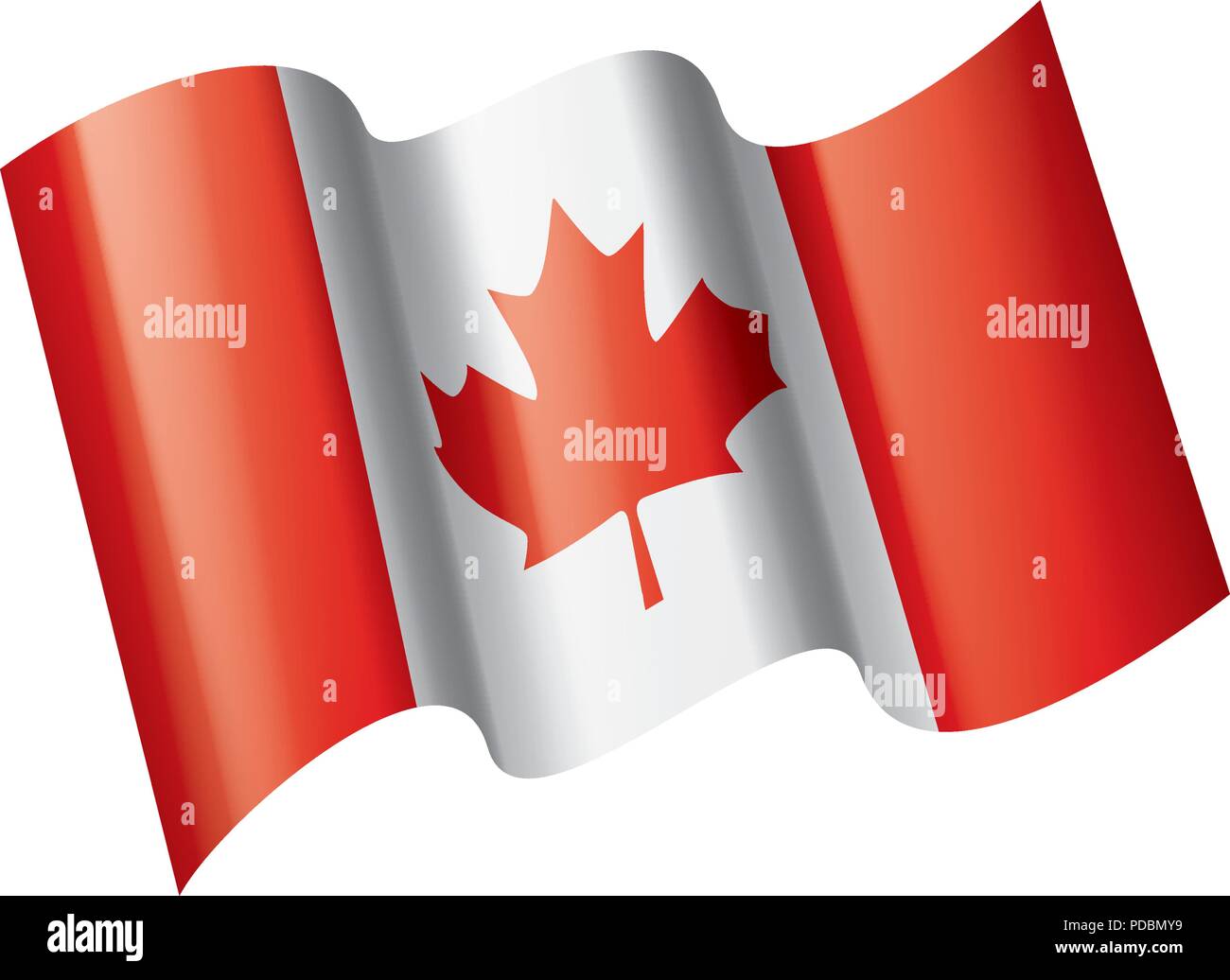 Canada flag, vector illustration on a white background Stock Vector ...
