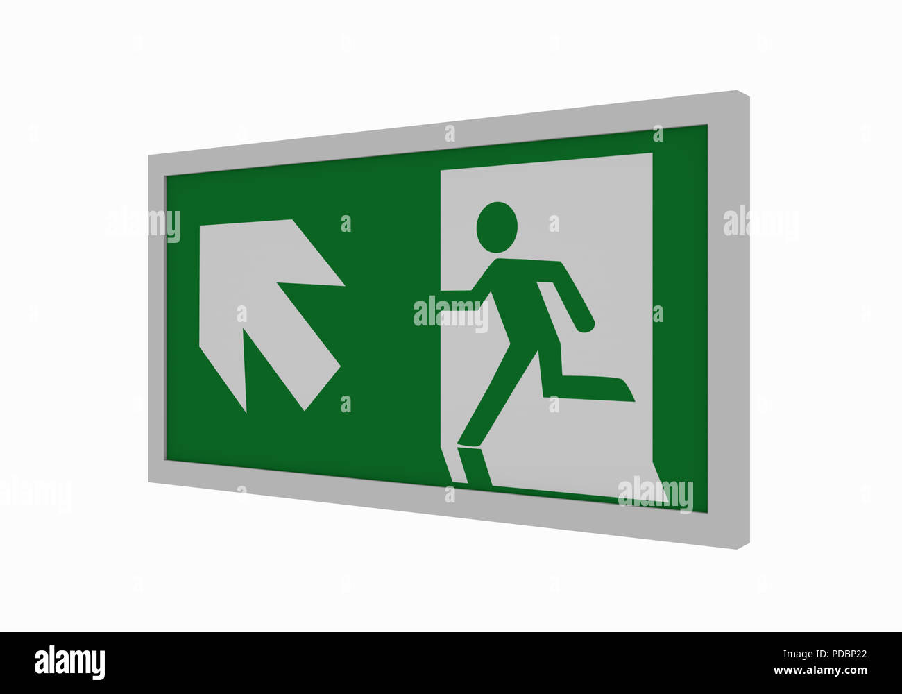 current escape signs according to ASR A1.3: emergency exit top left ...