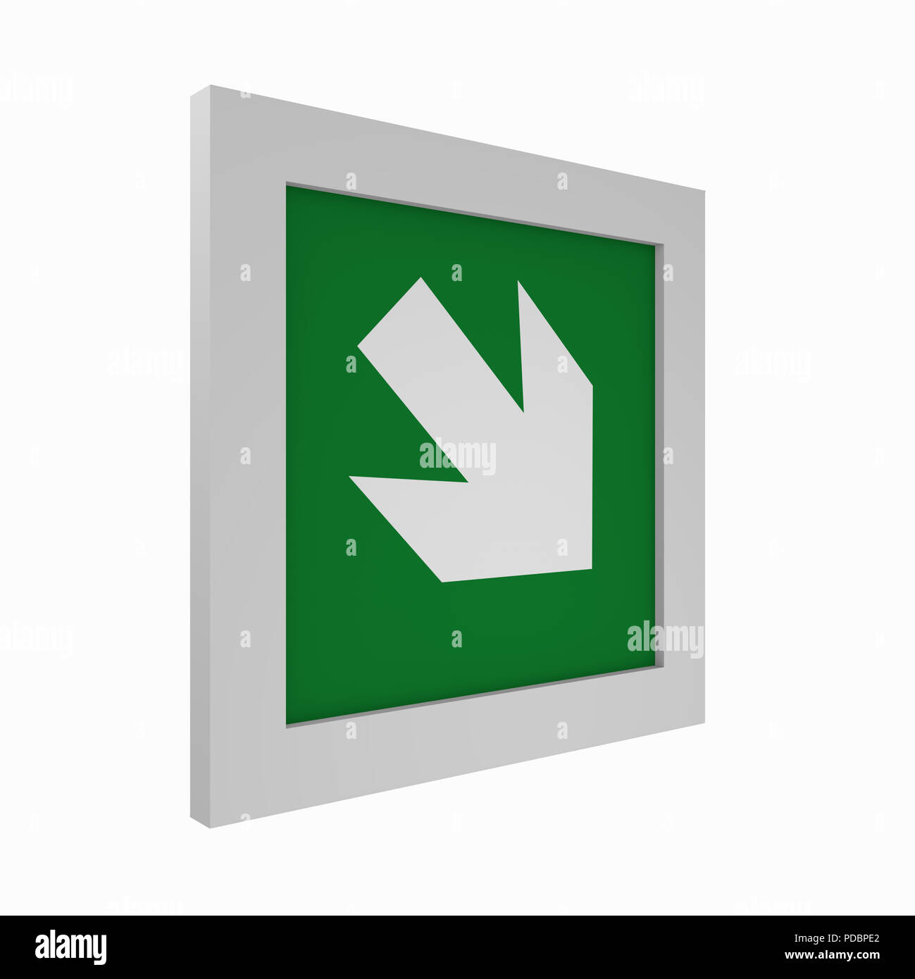 current escape signs according to ASR A1.3: Directional arrow right ...