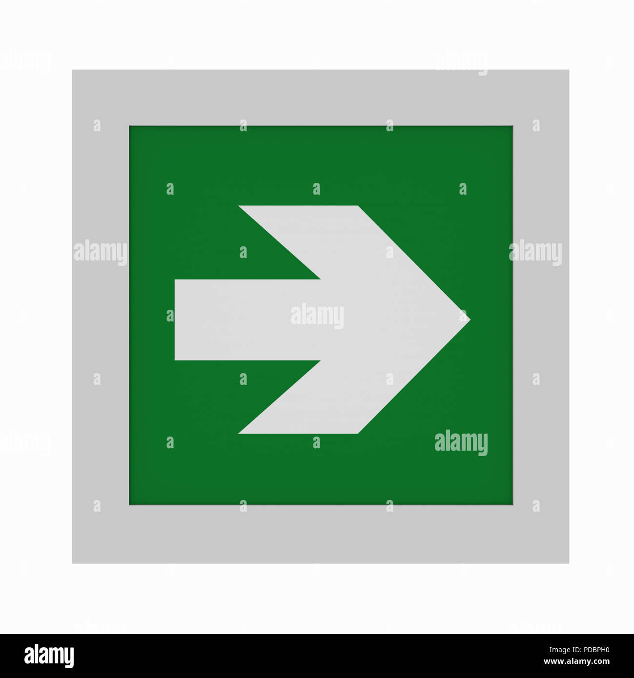 current escape signs according to ASR A1.3: Directional arrow on the ...
