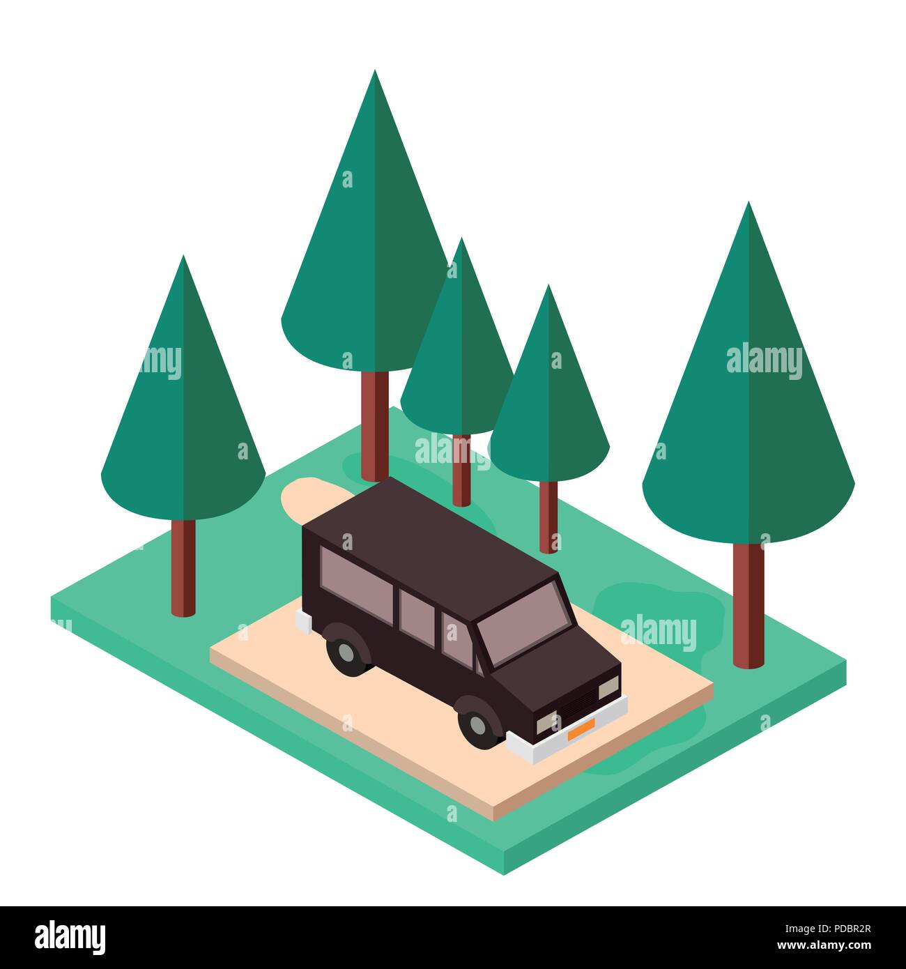 van parking and trees scene isometric icon Stock Vector Image & Art - Alamy van parking and trees scene isometric icon Stock Vector Image & Art - Alamy