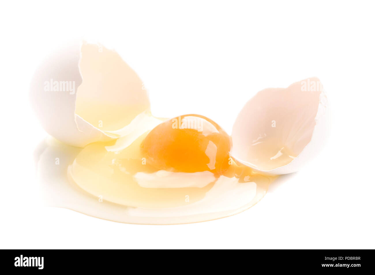 broken egg isolated on white background Stock Photo - Alamy