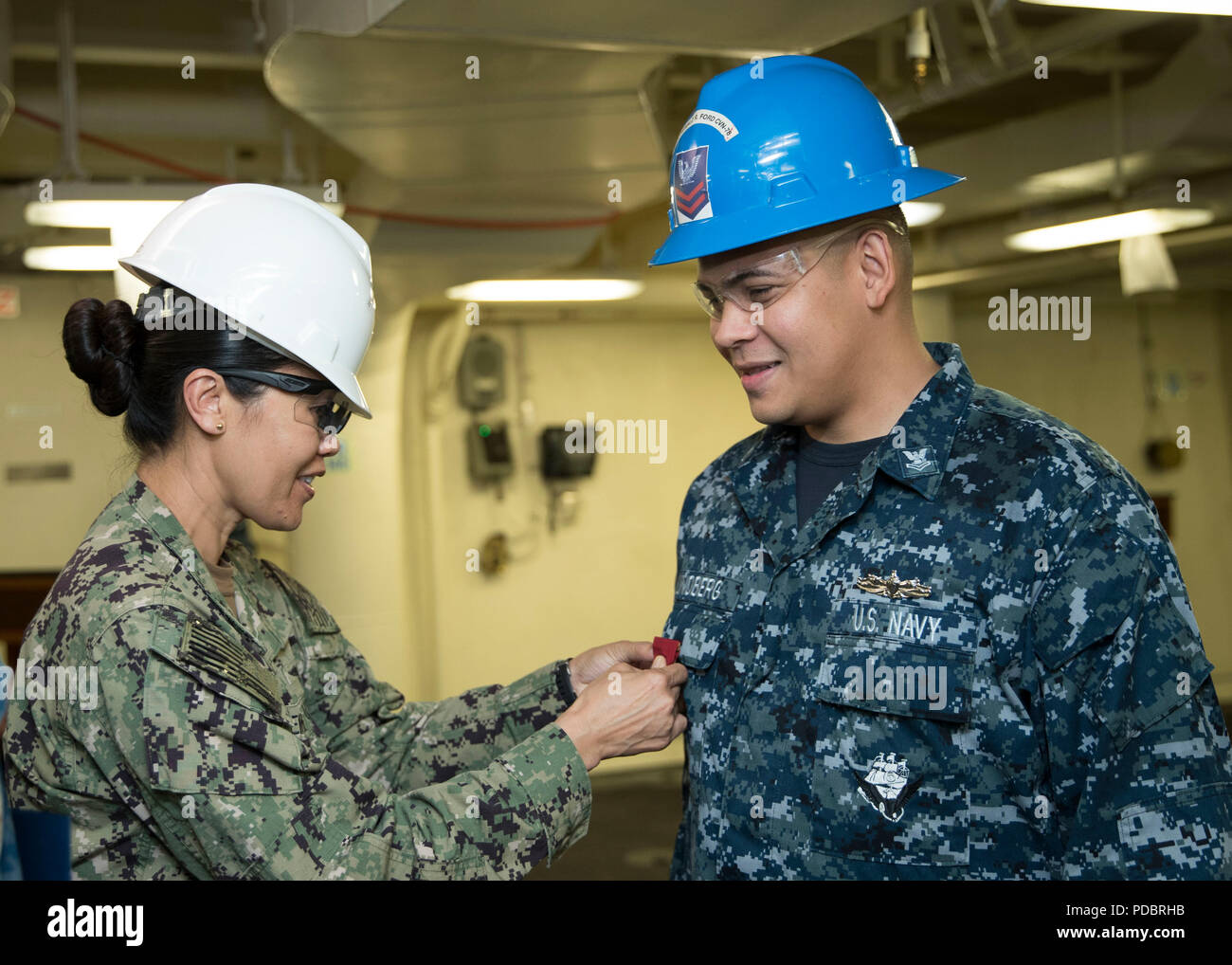 NEWPORT NEWS, Va. (Aug. 3, 2018) Ship's Serviceman 2nd Class Derek ...
