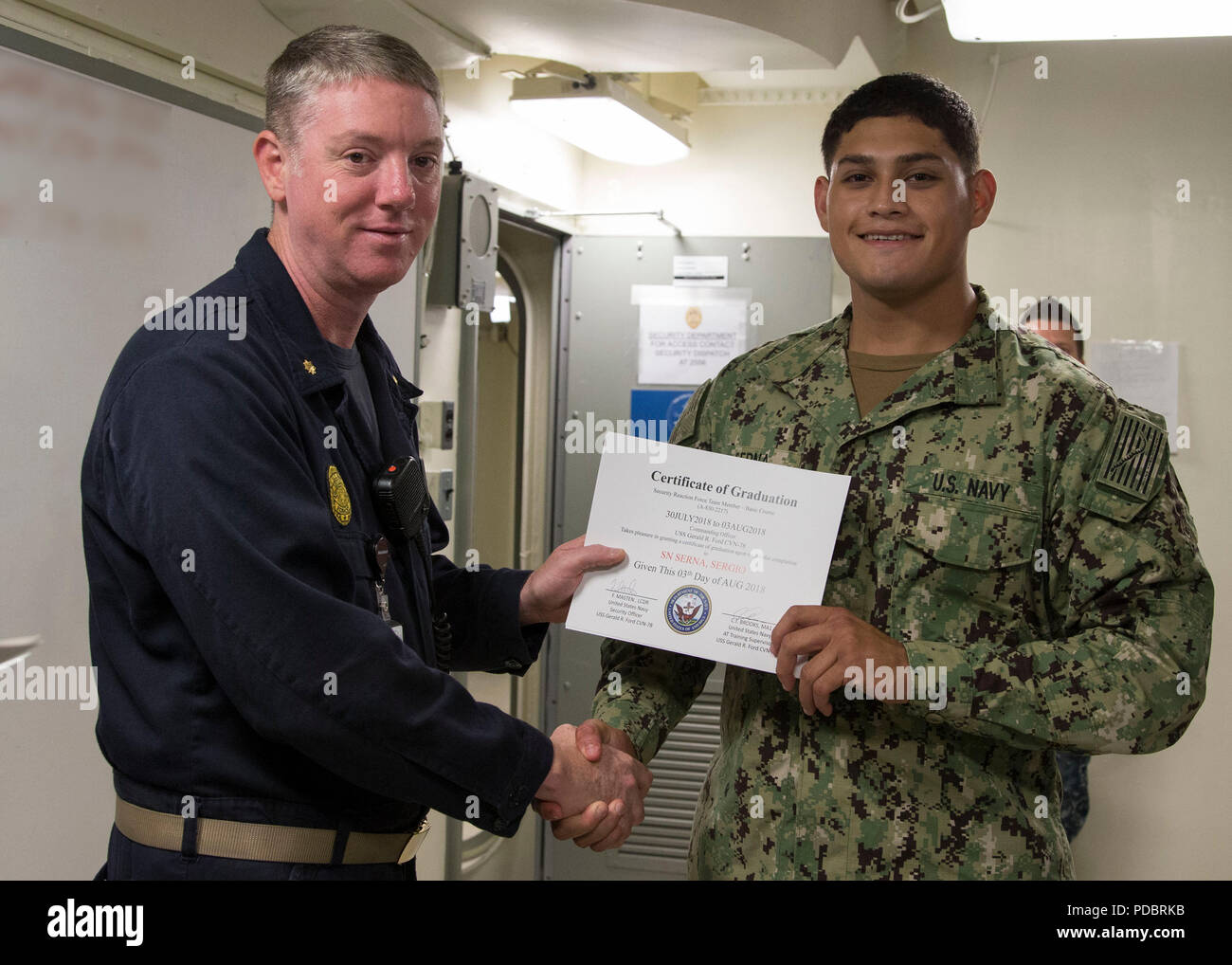 NEWPORT NEWS, Va. (Aug. 3, 2018) Seaman Sergio Serna, from McAllen ...