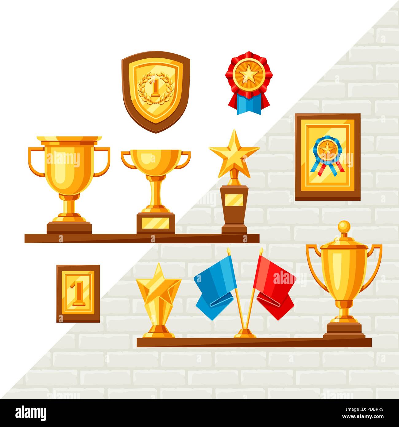 Awards and trophy background Stock Vector Image & Art - Alamy