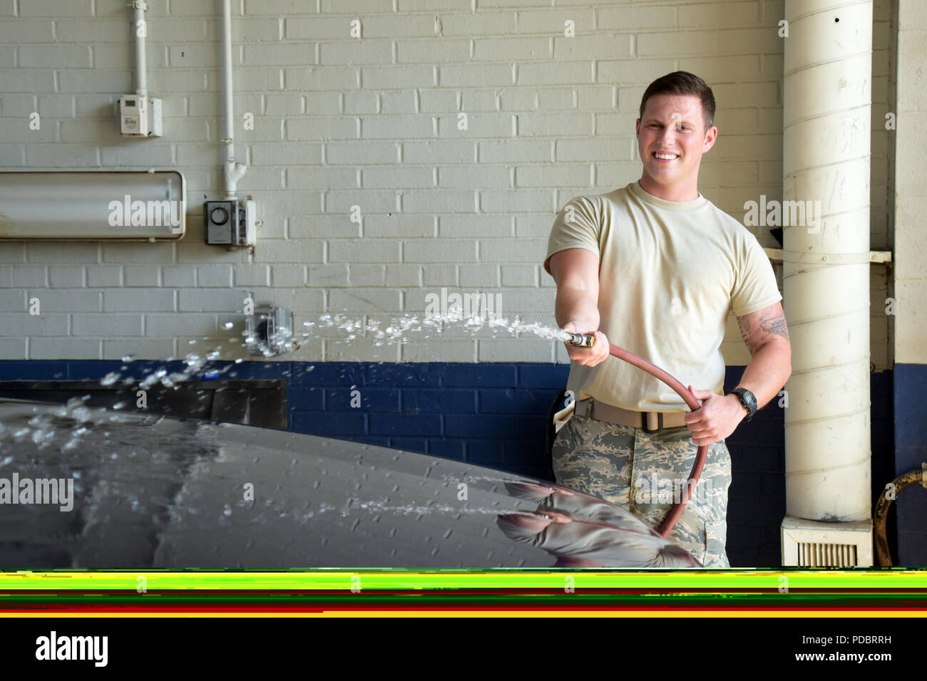 Airman 1st Class Justin Cason, a 178th Wing member, adds some shine to ...