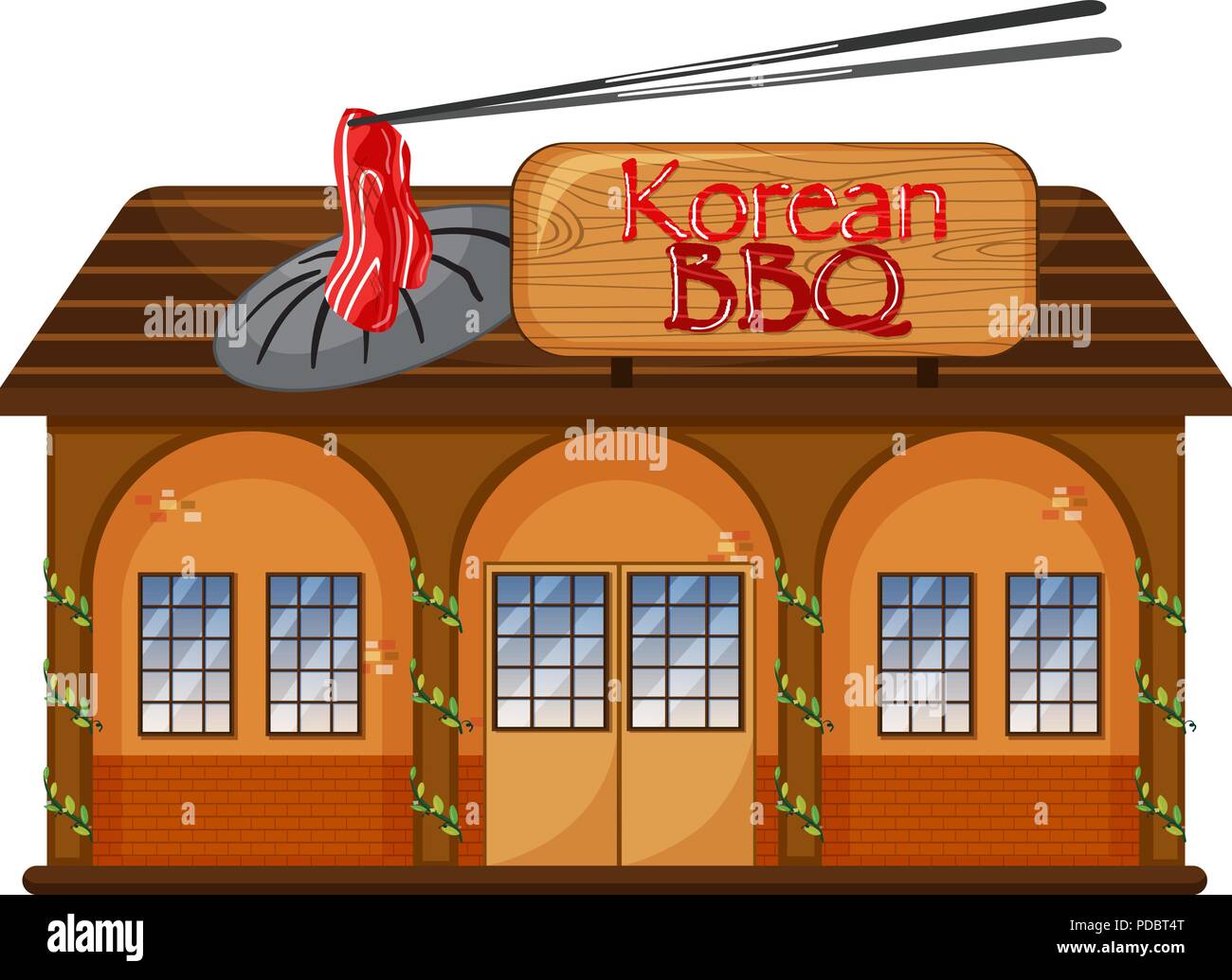 A Korean BBQ restaurant illustration Stock Vector Image & Art - Alamy