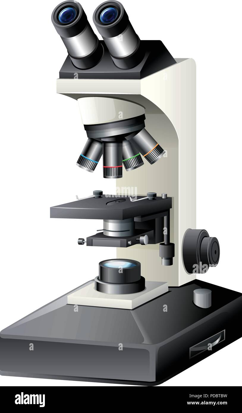 A microscope on white background illustration Stock Vector Image & Art ...