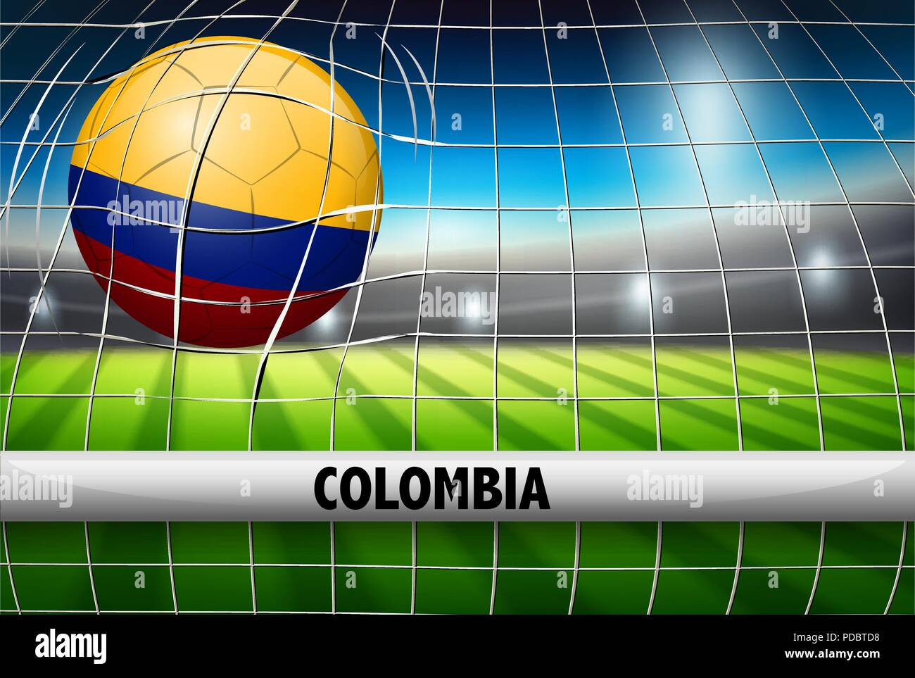 Columbia soccer ball flag illustration Stock Vector Image & Art - Alamy