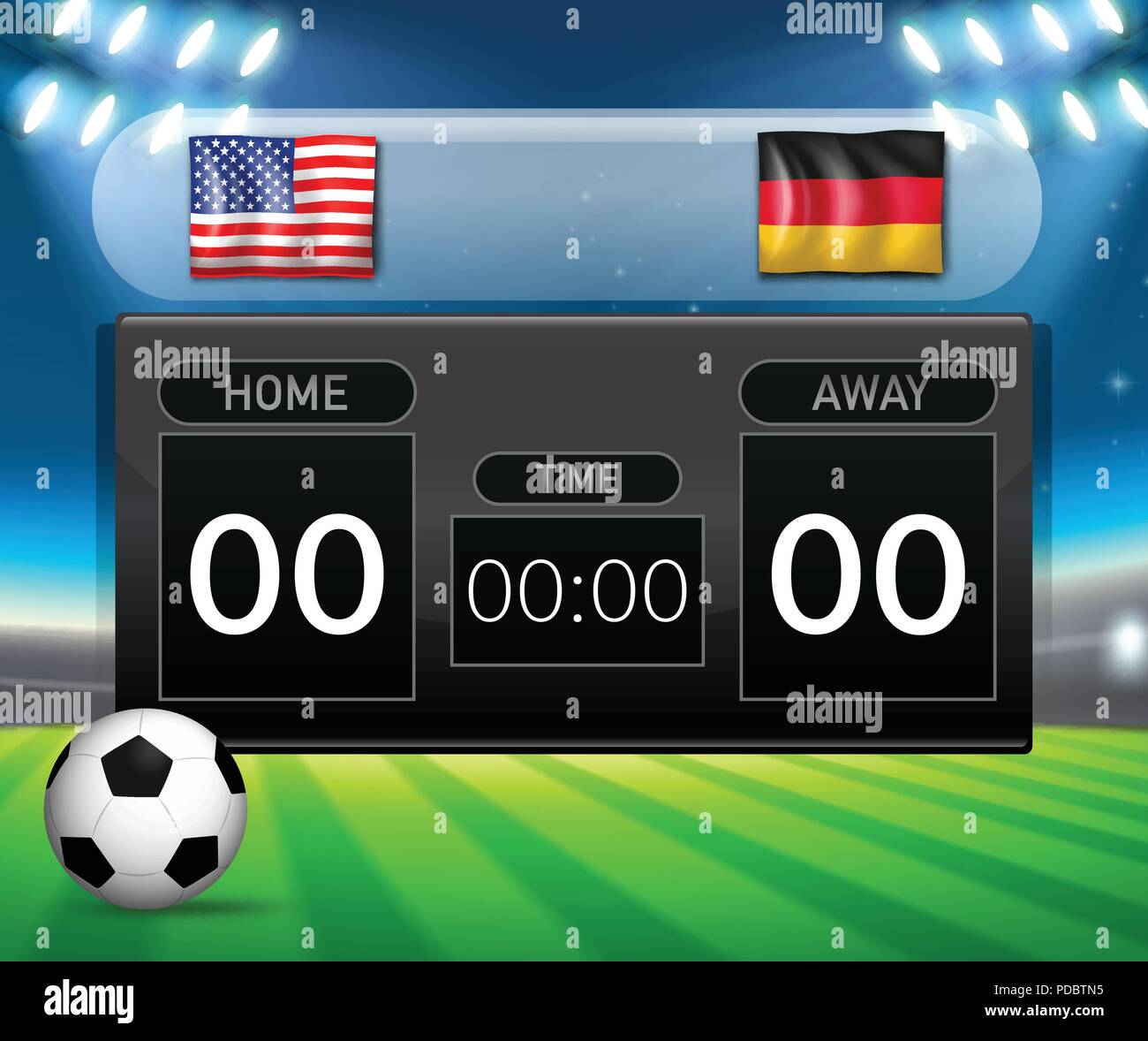USA VS Germany scoreboard illustration Stock Vector Image & Art - Alamy