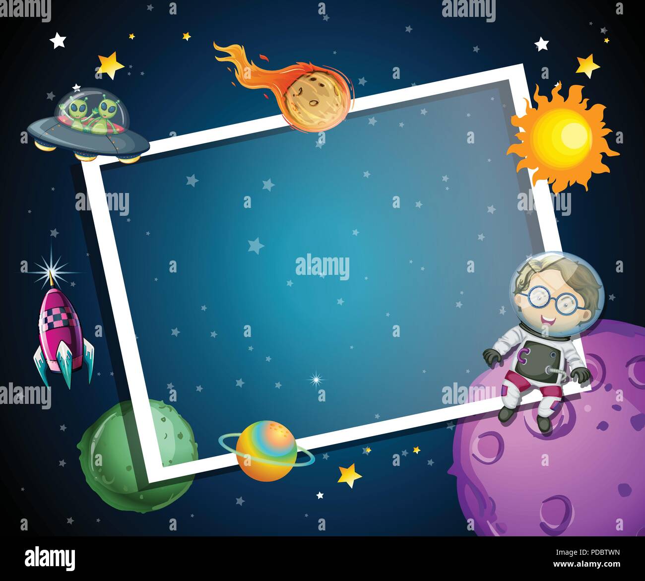 A space element frame illustration Stock Vector Image & Art - Alamy