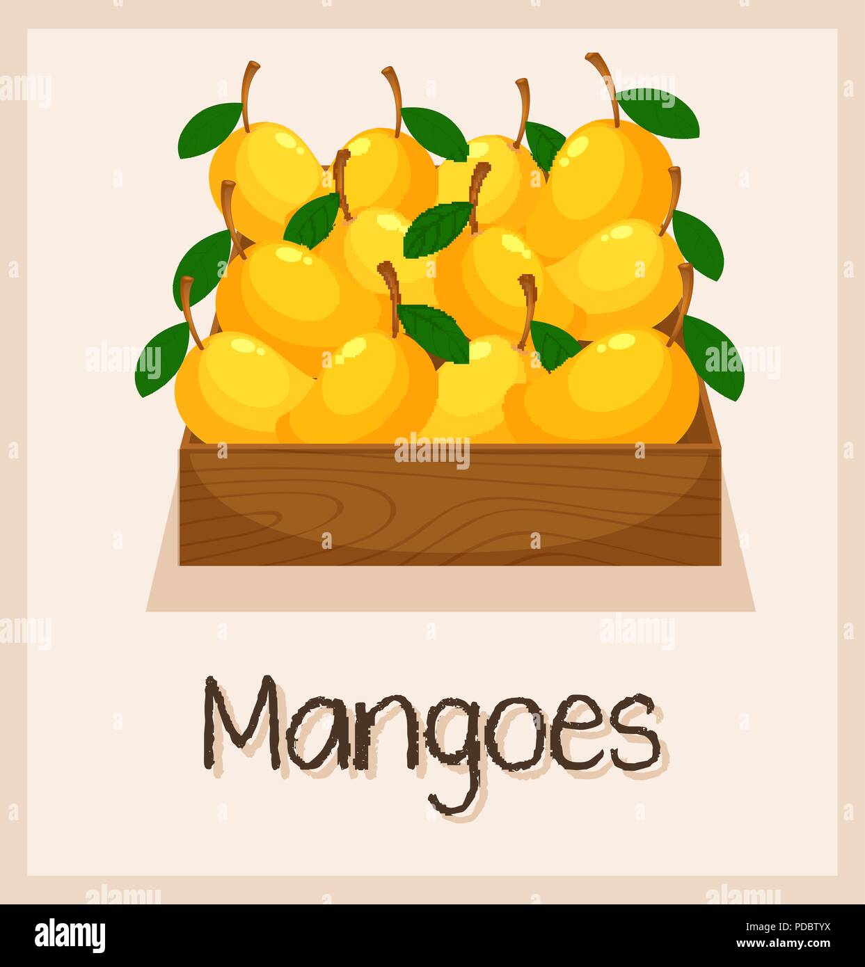Box of mangoes Stock Vector Images - Alamy