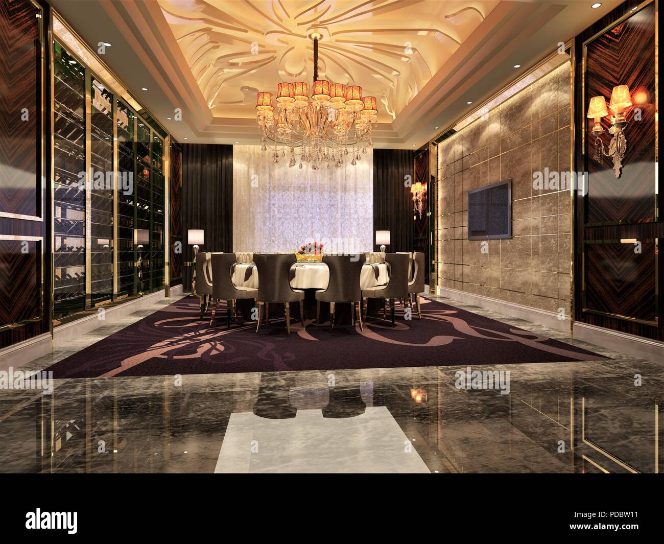 3d design modern office dining hi-res stock photography and images - Alamy