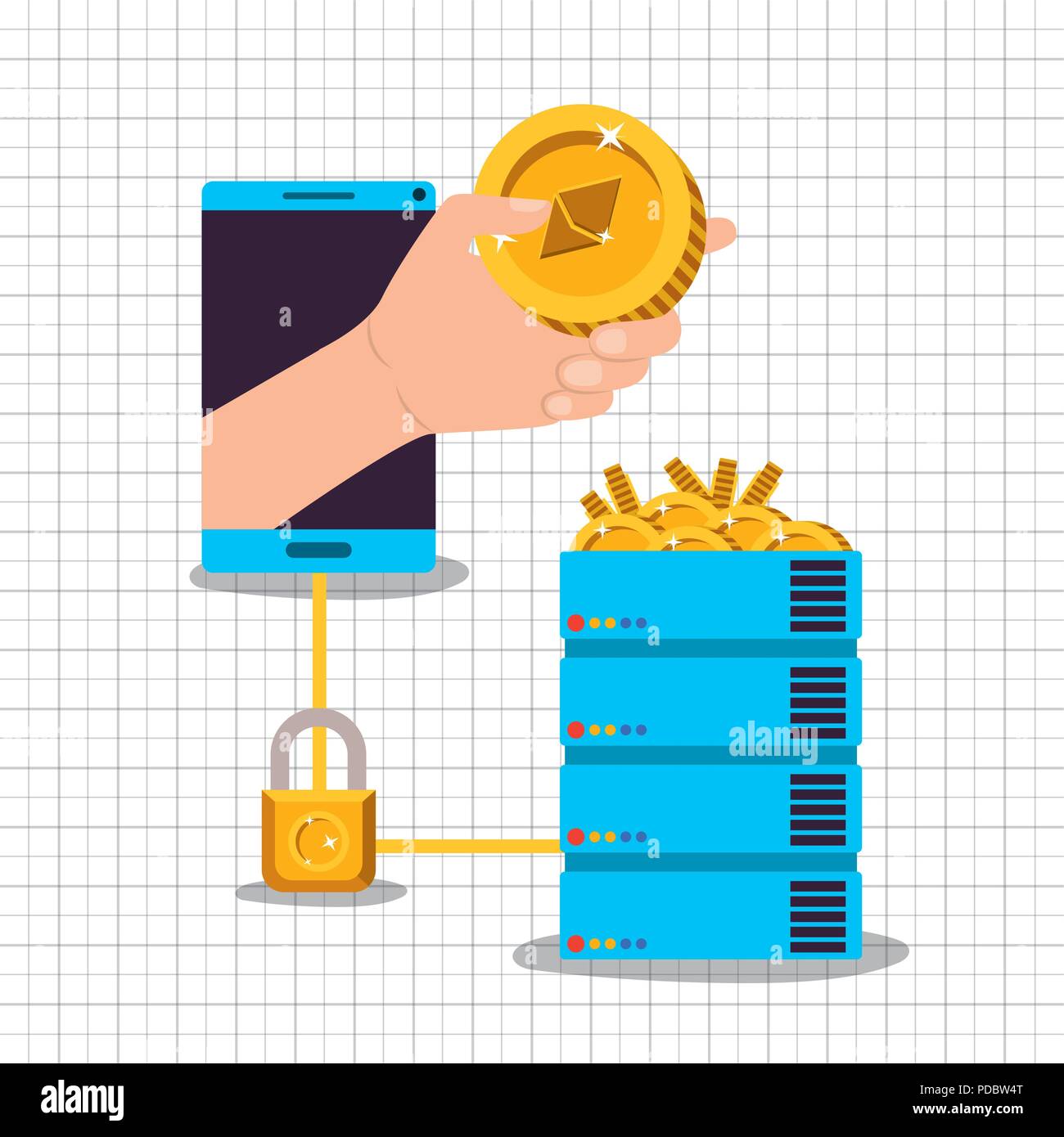 Ethereum cryptocurrency mining icons Stock Vector Images - Alamy