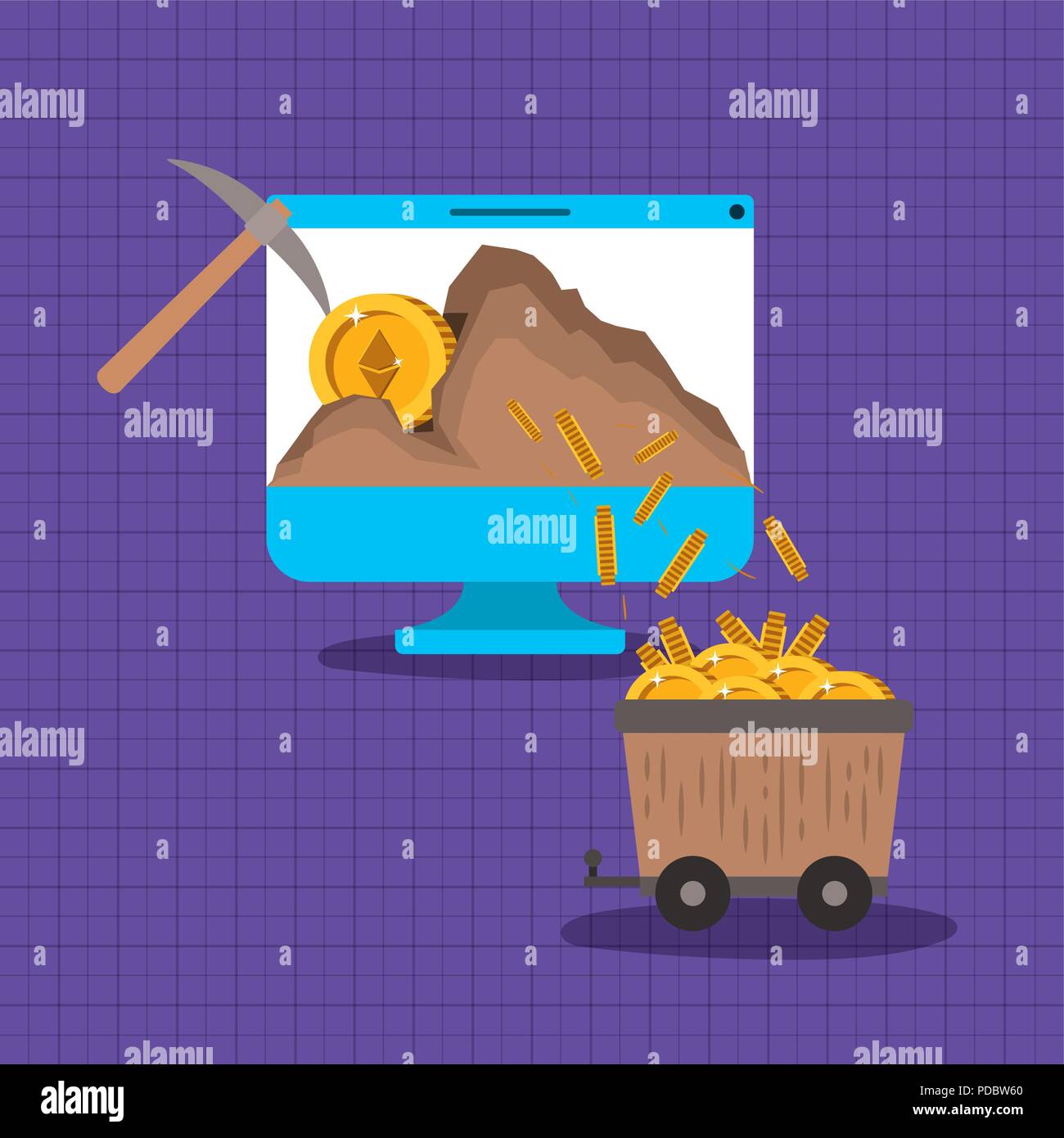 Sand mining Stock Vector Images - Alamy