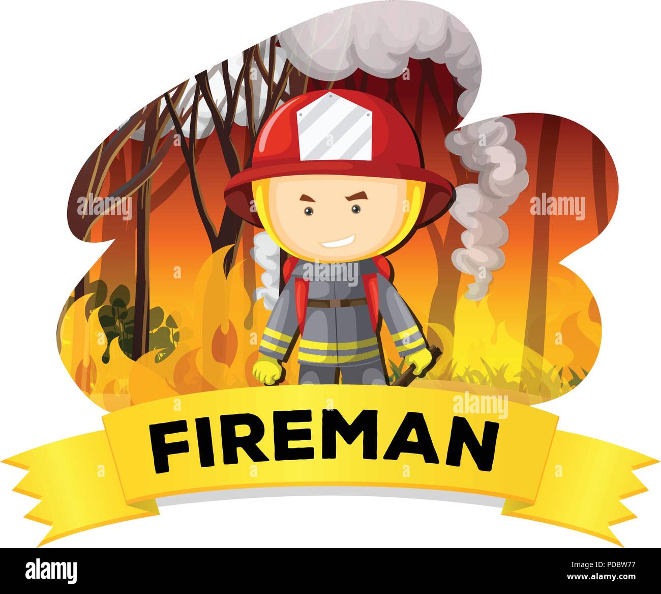 Fireman clipart Stock Vector Images - Alamy