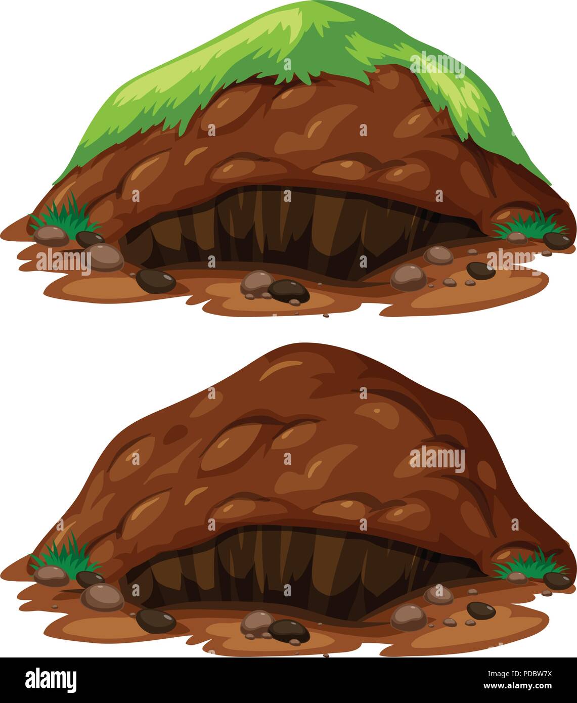 Mounds of dirt Stock Vector Images - Alamy