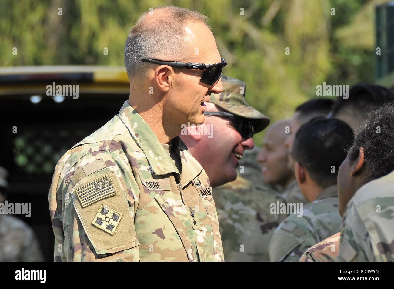 Maj. General Randy A. George conducts battlefield circulation at the ...