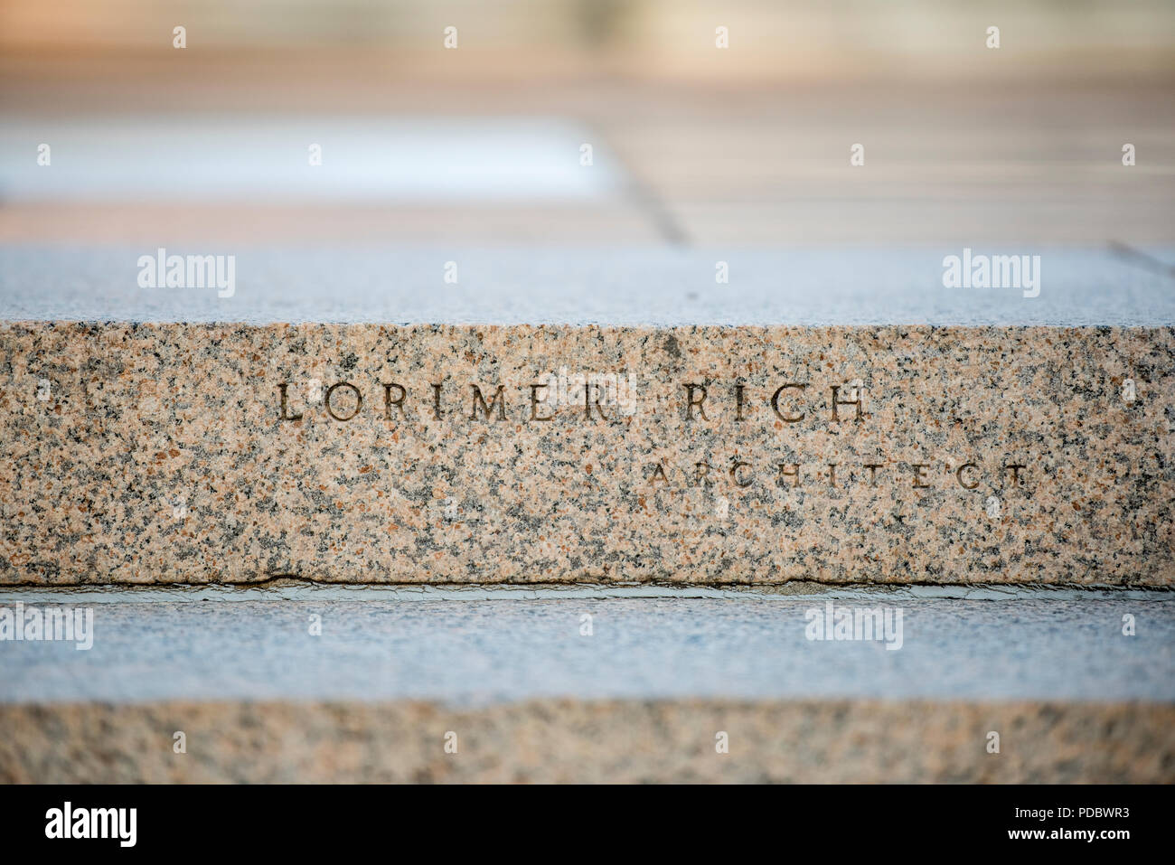 Close up of an engraving on the steps of the Tomb of the Unknown ...