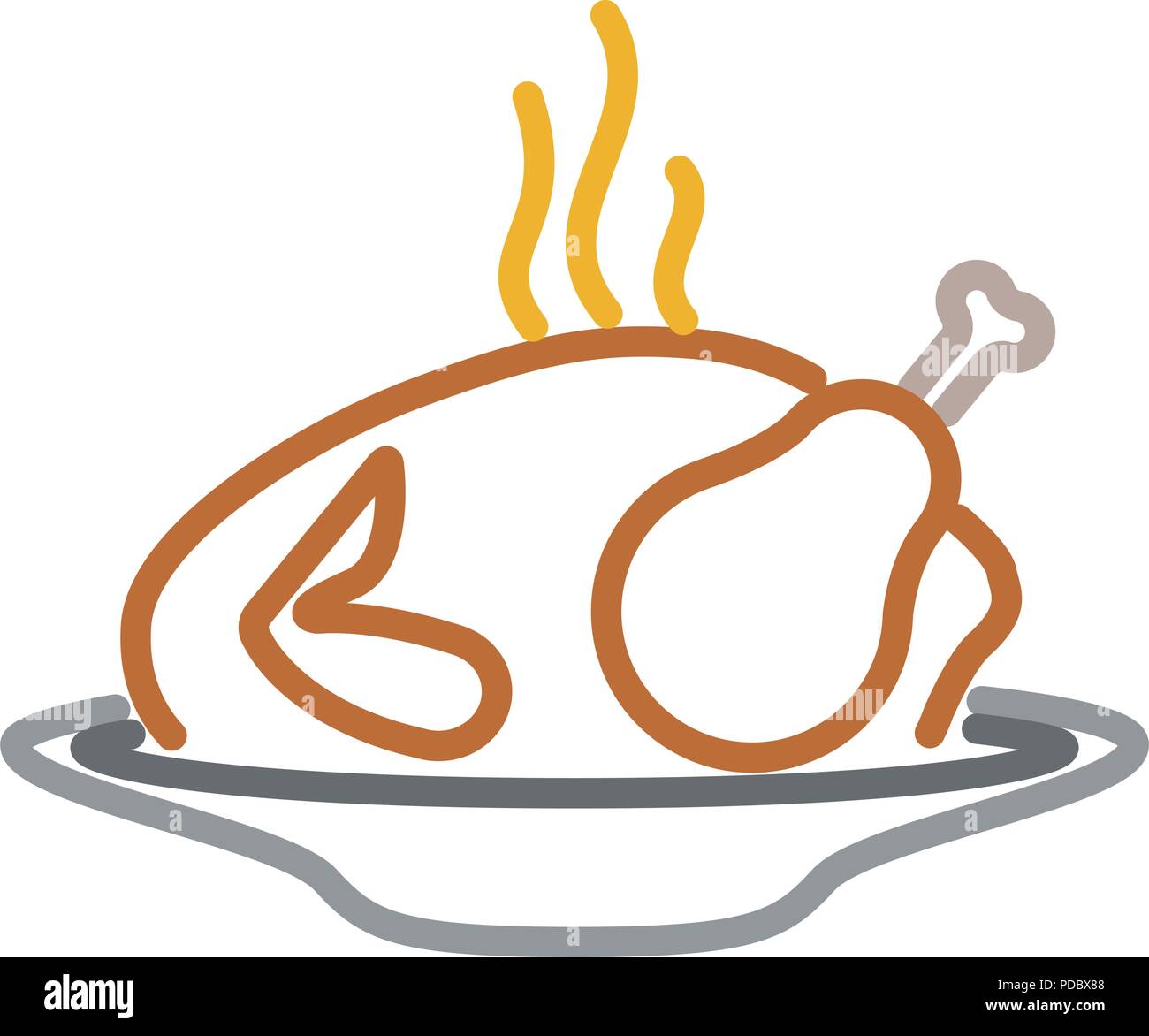 delicious chicken cook icon Stock Vector Image & Art - Alamy