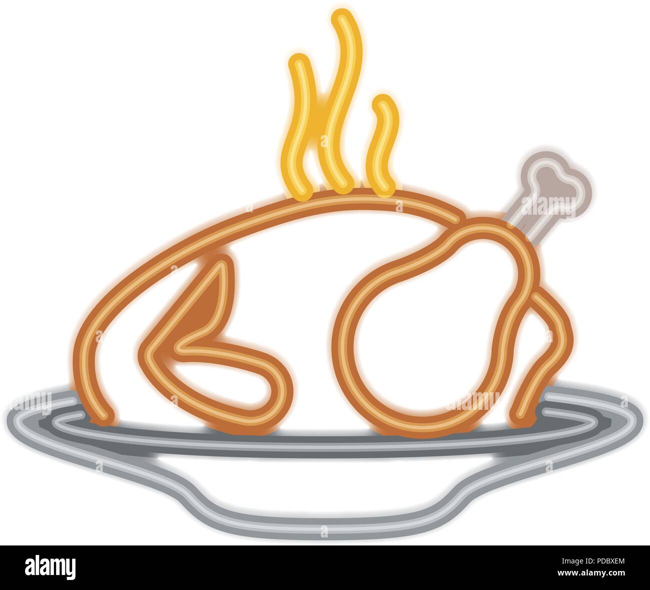 delicious chicken cook icon Stock Vector Image & Art - Alamy