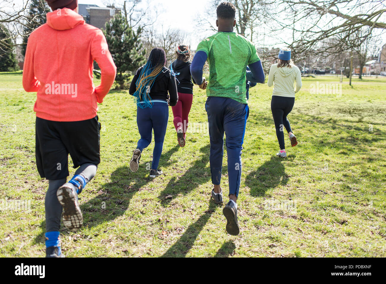 Man running park rear view hi-res stock photography and images - Alamy