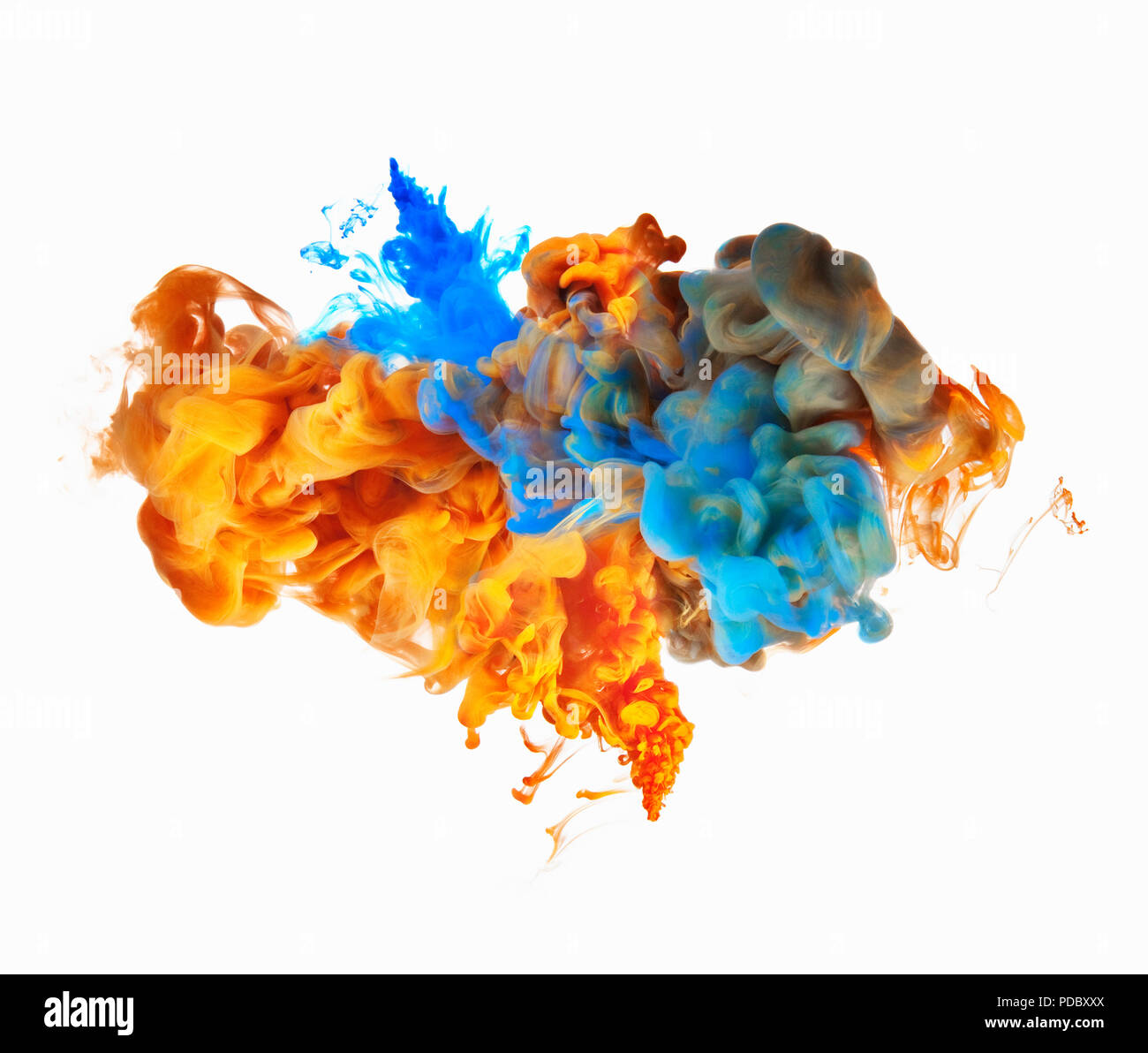 Multicolor ink on white background Stock Photo - Alamy