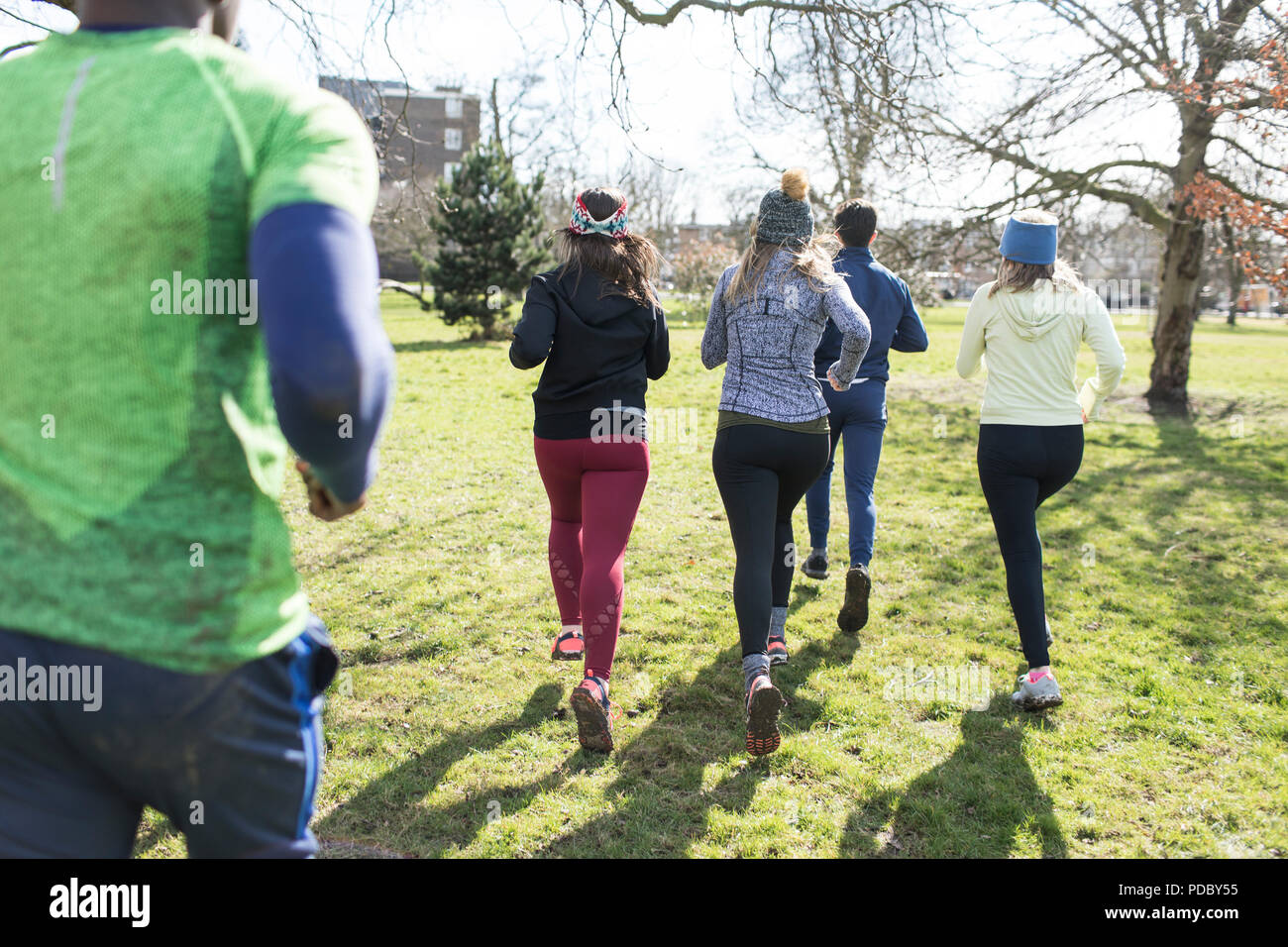 Group running mid adult exercise hi-res stock photography and images ...