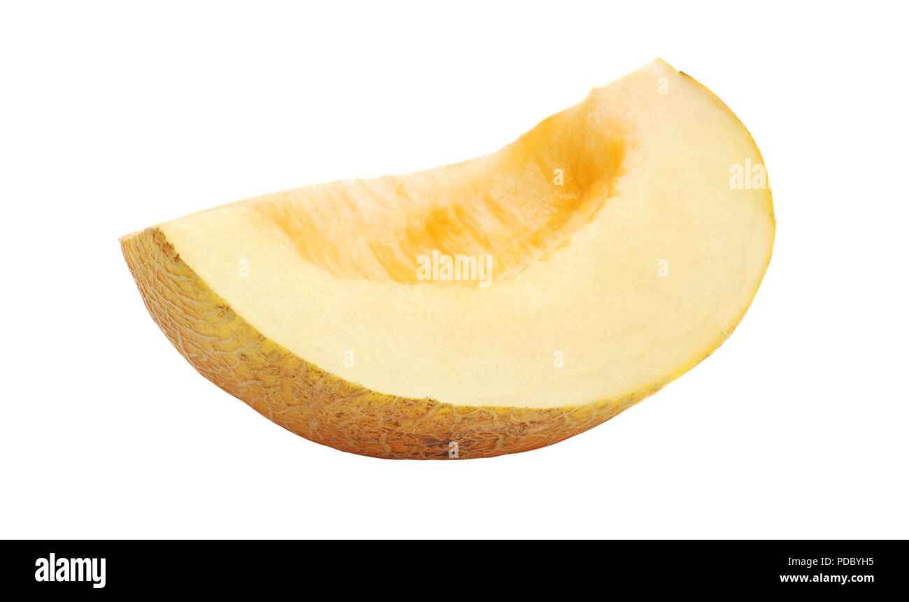 melon slice isolated on white Stock Photo - Alamy
