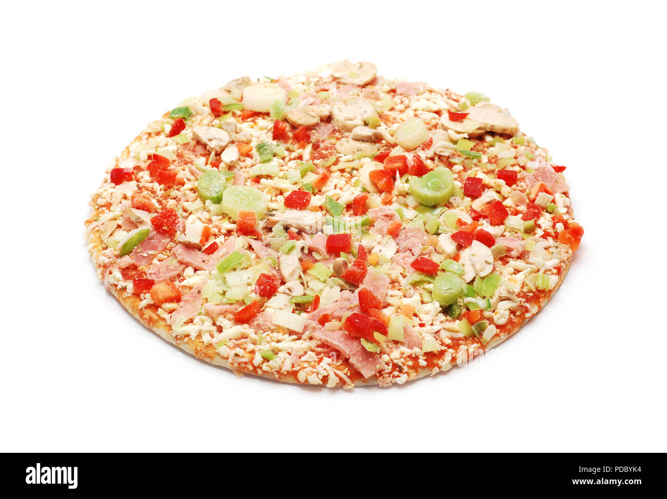 frozen pizza isolated on white Stock Photo - Alamy