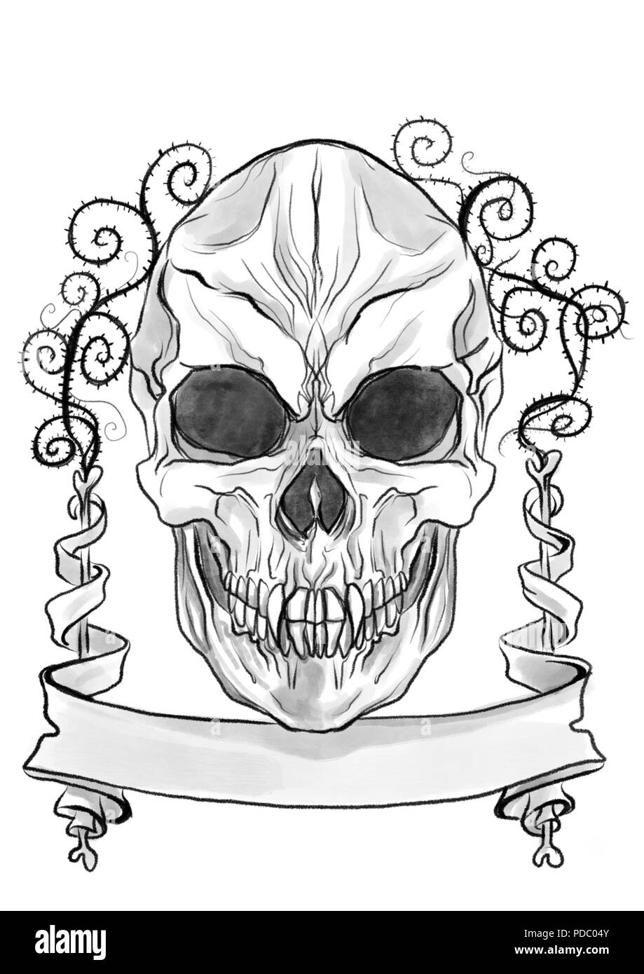 Vampire Skulls With Roses