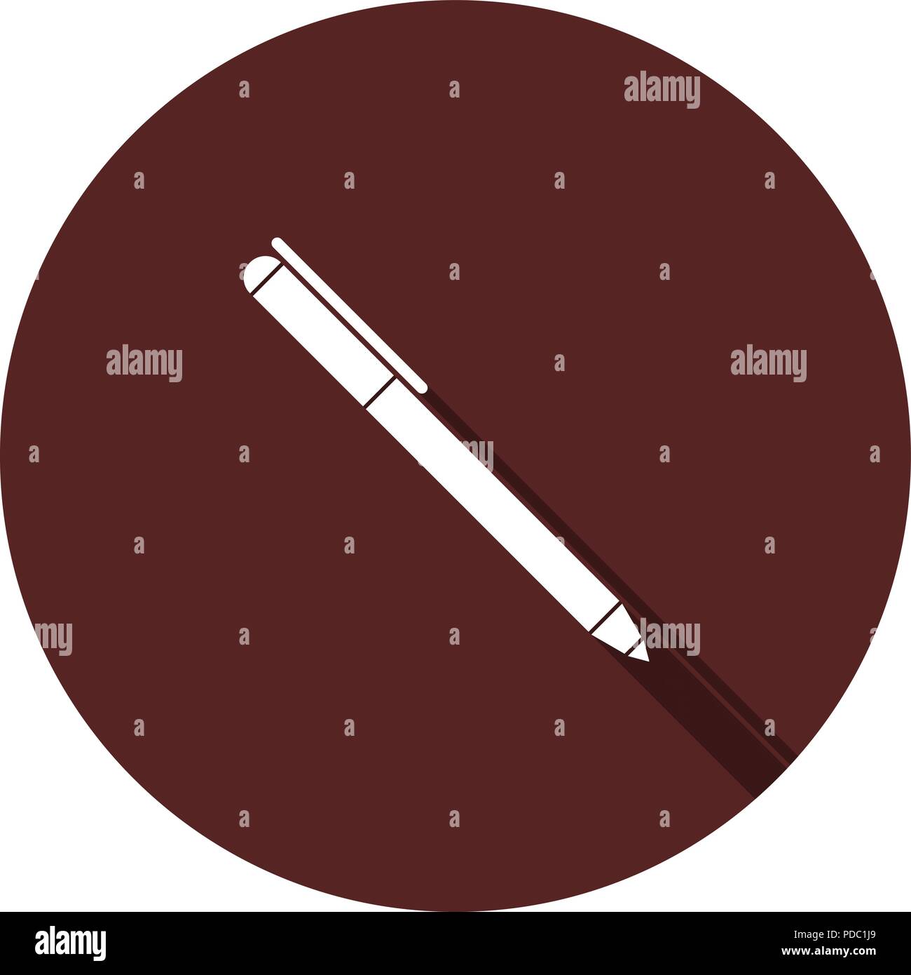 Icon handles on round maroon color, vector image Stock Vector Image ...