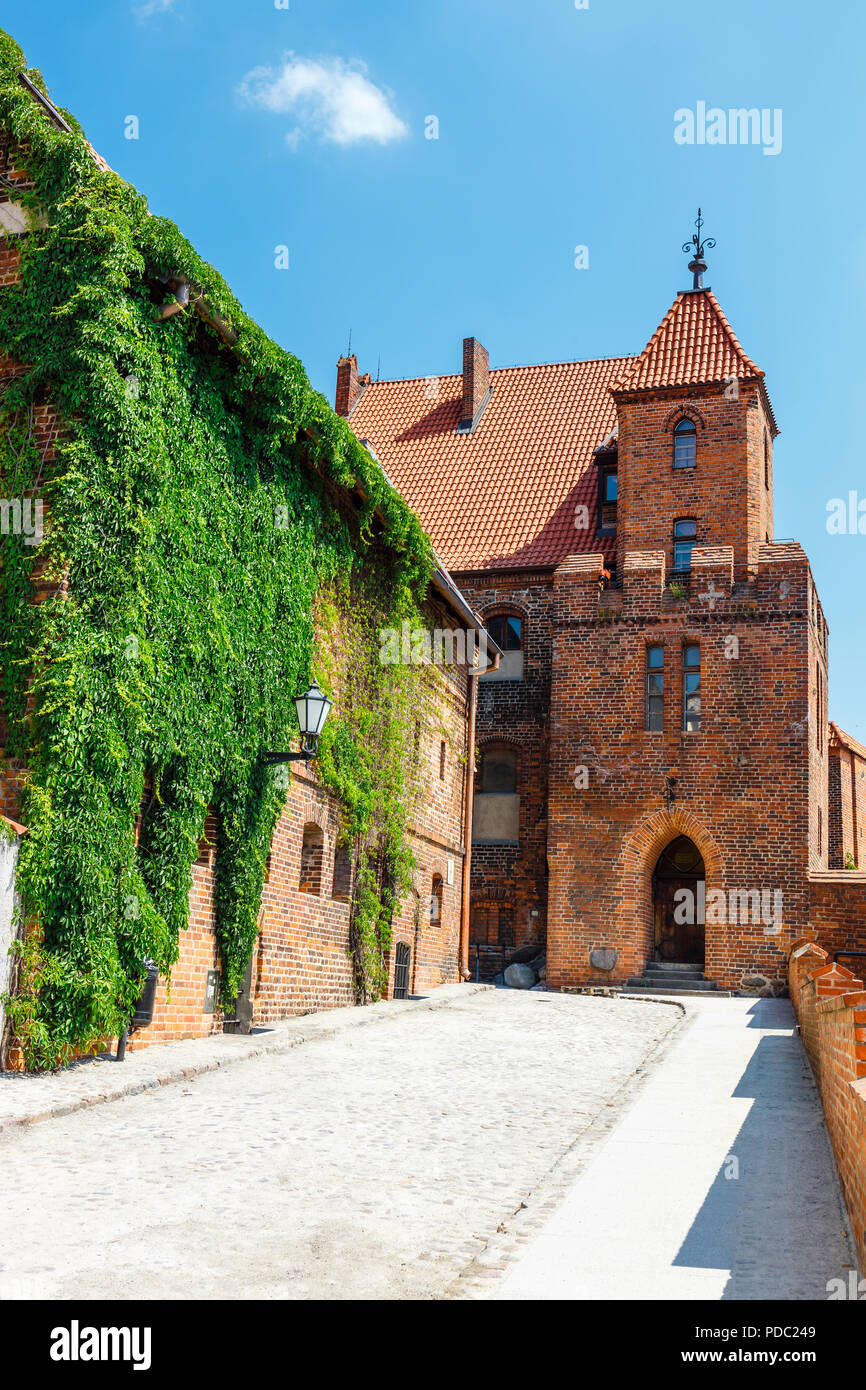 view of historical buildings in polish medieval town Torun in Poland ...