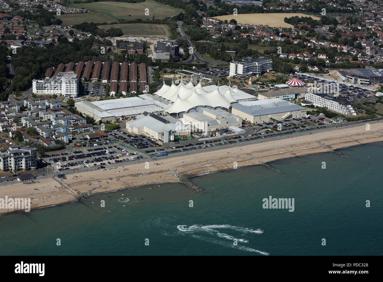 Aerial view of the Butlins resort at Bognor Regis in Sussex, U.K Stock ...