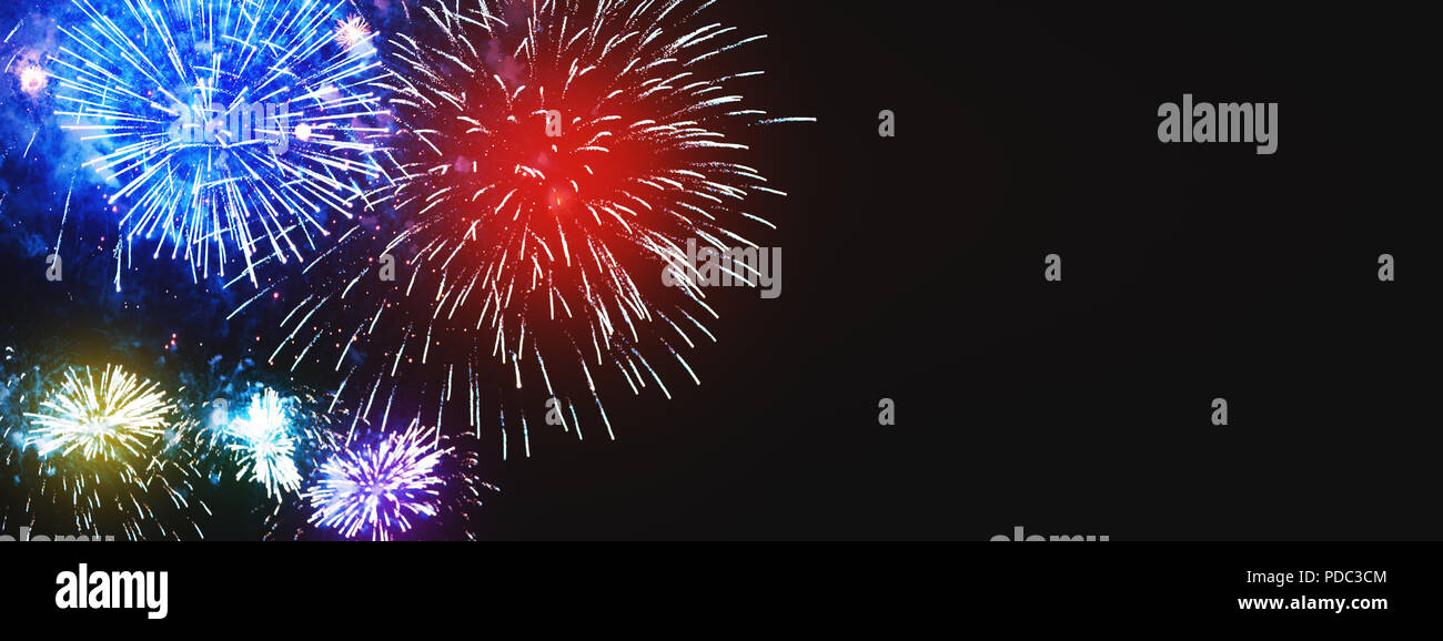 Amazing colorful firework background with free space for text. Best ...