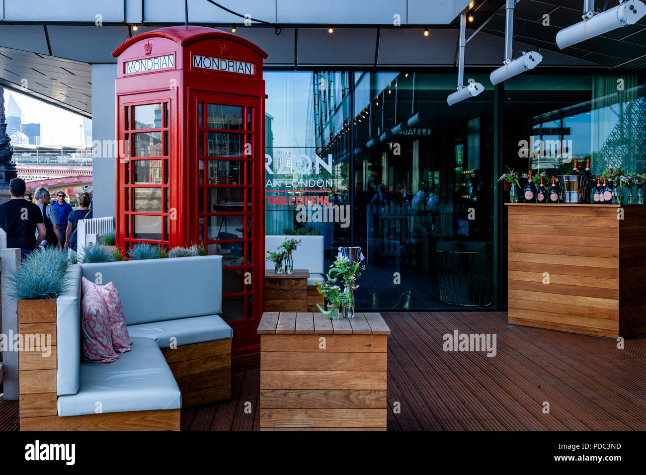 A Riverside Bar, River Thames, London, England Stock Photo - Alamy