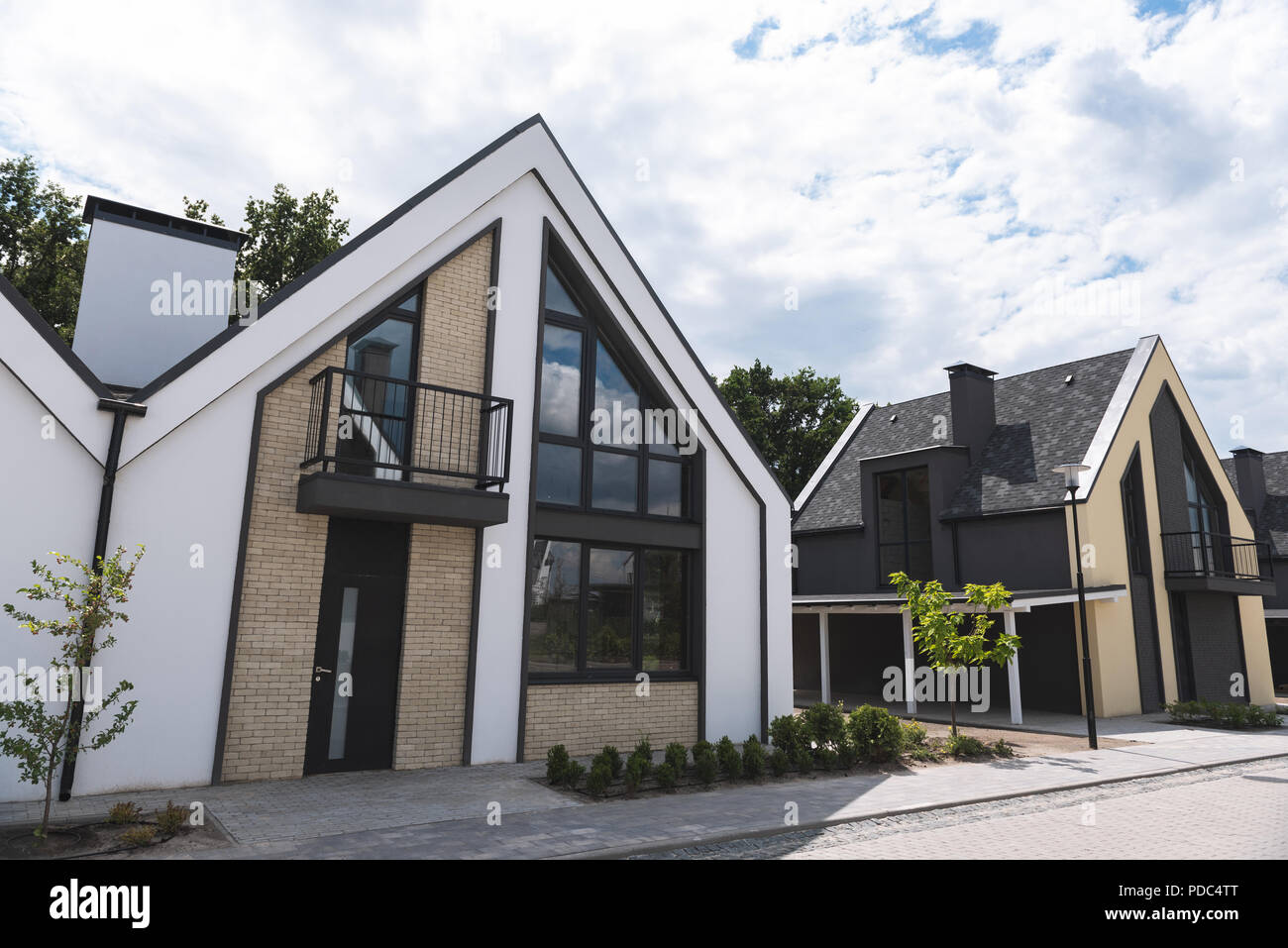 New beautiful buildings being for sale Stock Photo - Alamy