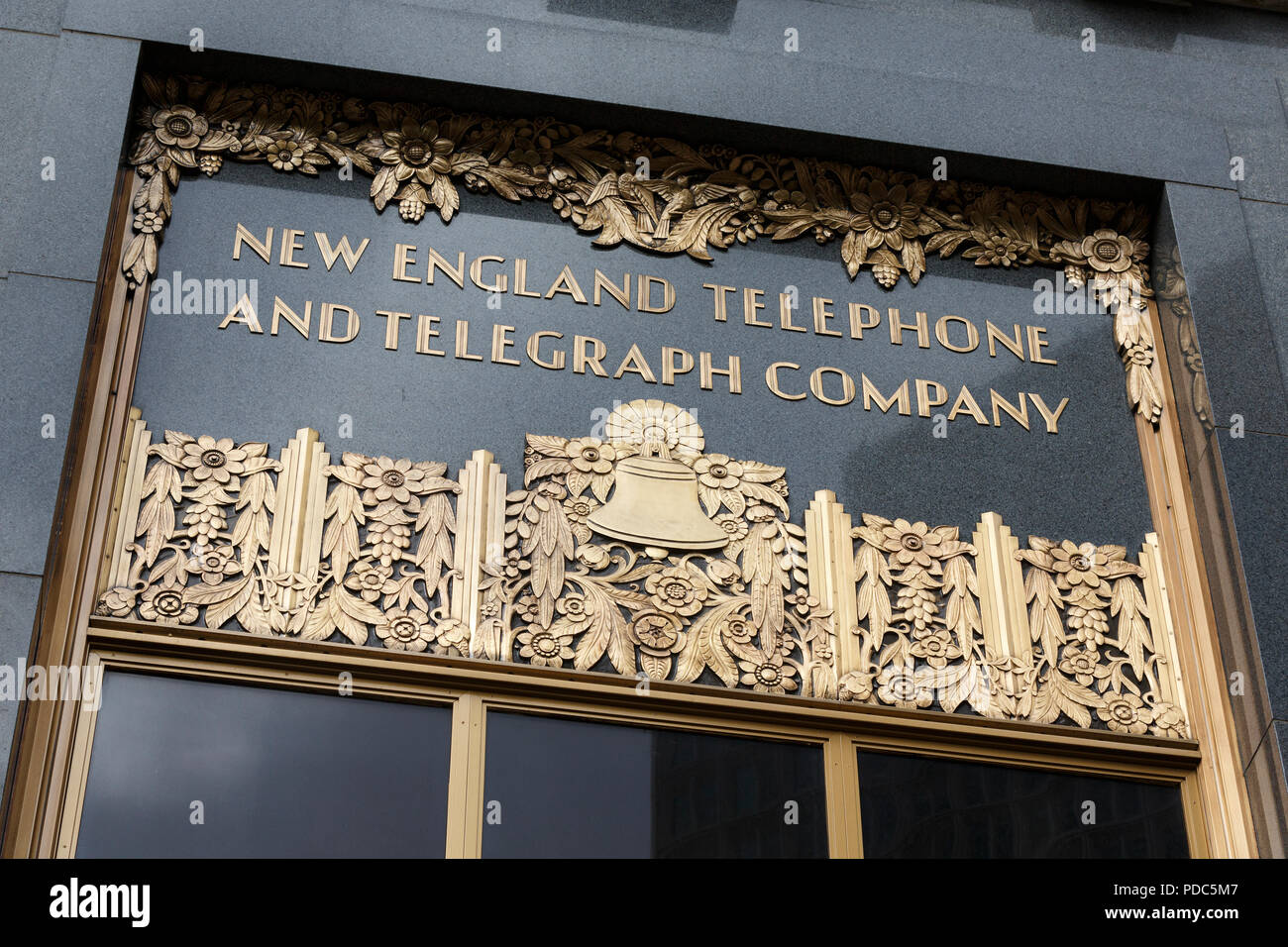 Art Deco metal work on building facade Boston Massachusetts USA Stock ...