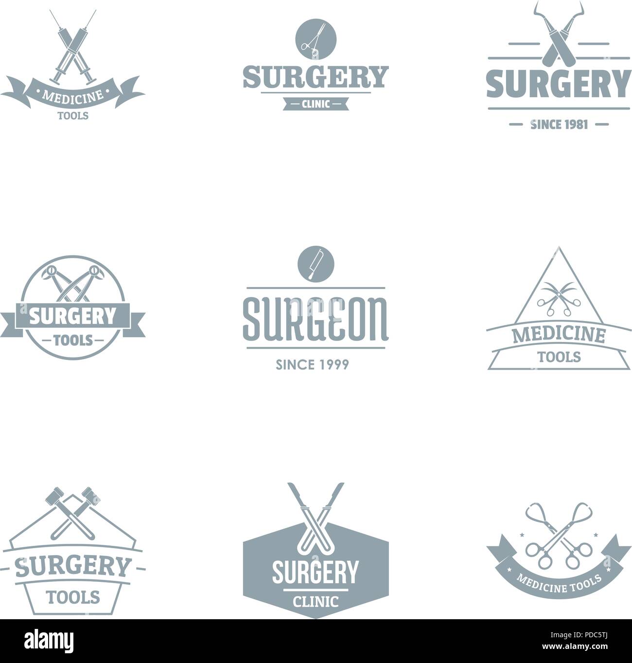 Surgical procedure logo set, simple style Stock Vector Image & Art - Alamy