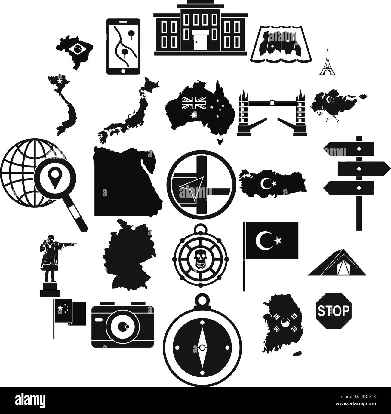 Display icons set, simple style Stock Vector Image & Art - Alamy